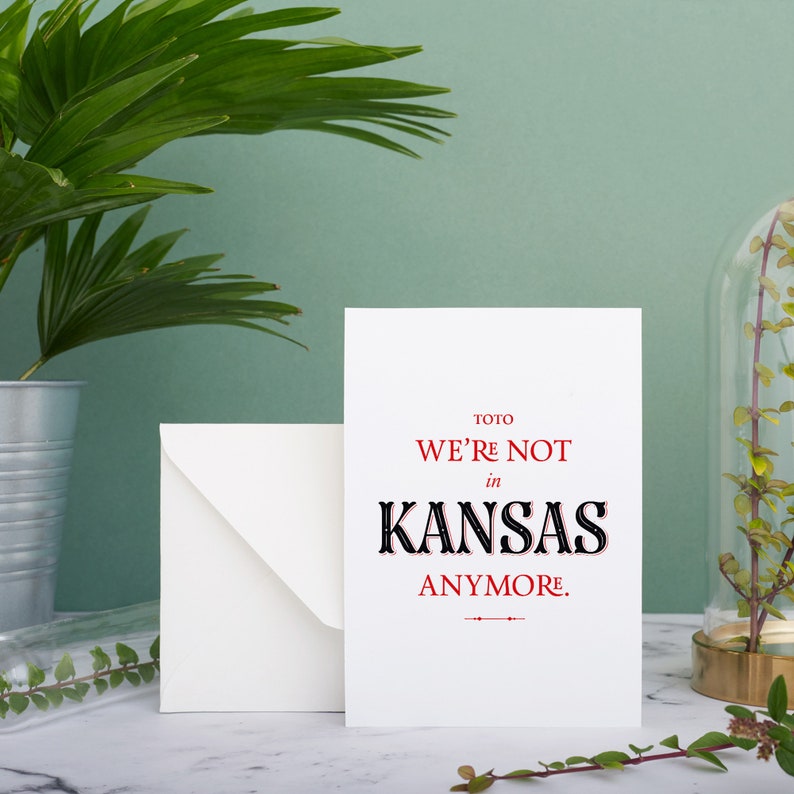 We're Not in Kansas Anymore // Printable Minimal Typographic Movie ...