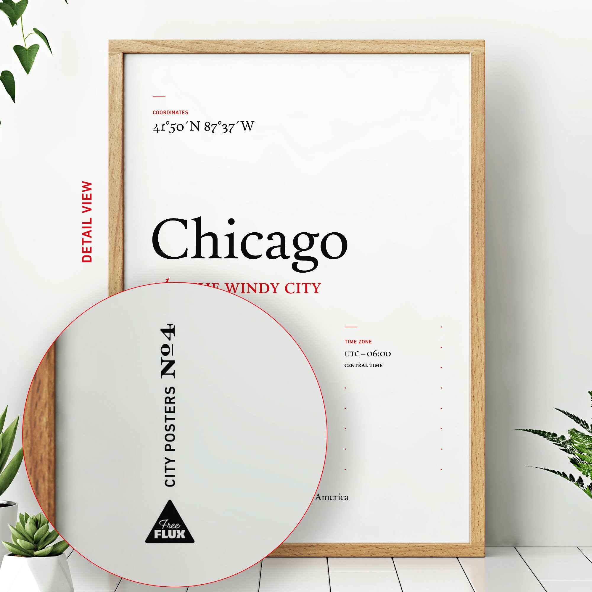 Chicago Cityscape Poster, Typographic Wall Art (digital Download) - Etsy