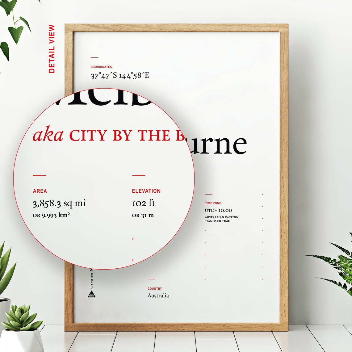 Melbourne // City Poster, Printable Typographic Wall Art or Postcard ...