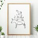 Bremen Musicians // Printable Single Line Drawing, Fairy Tale Wall Art ...