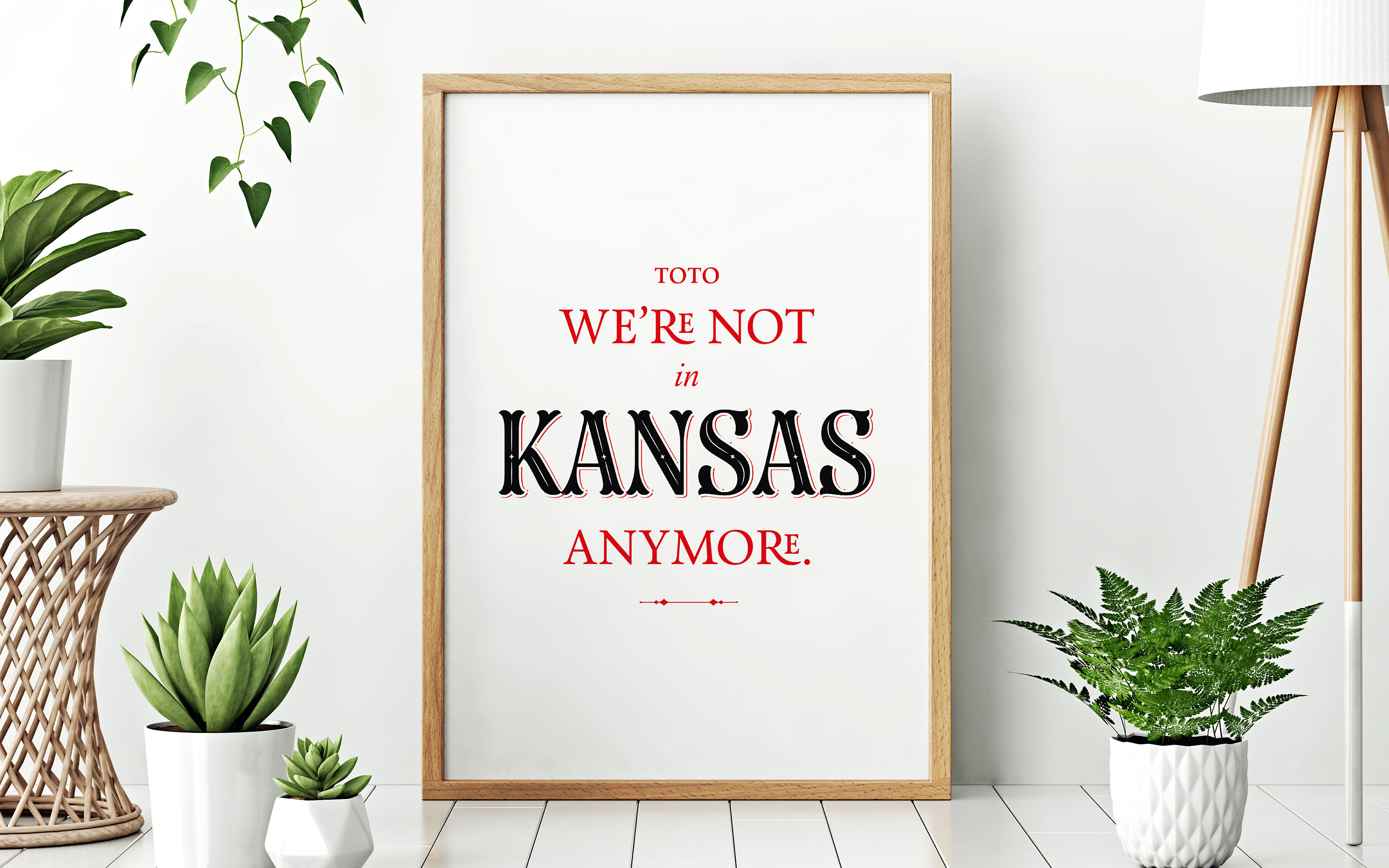 We're Not in Kansas Anymore // Printable Minimal Typographic Movie ...