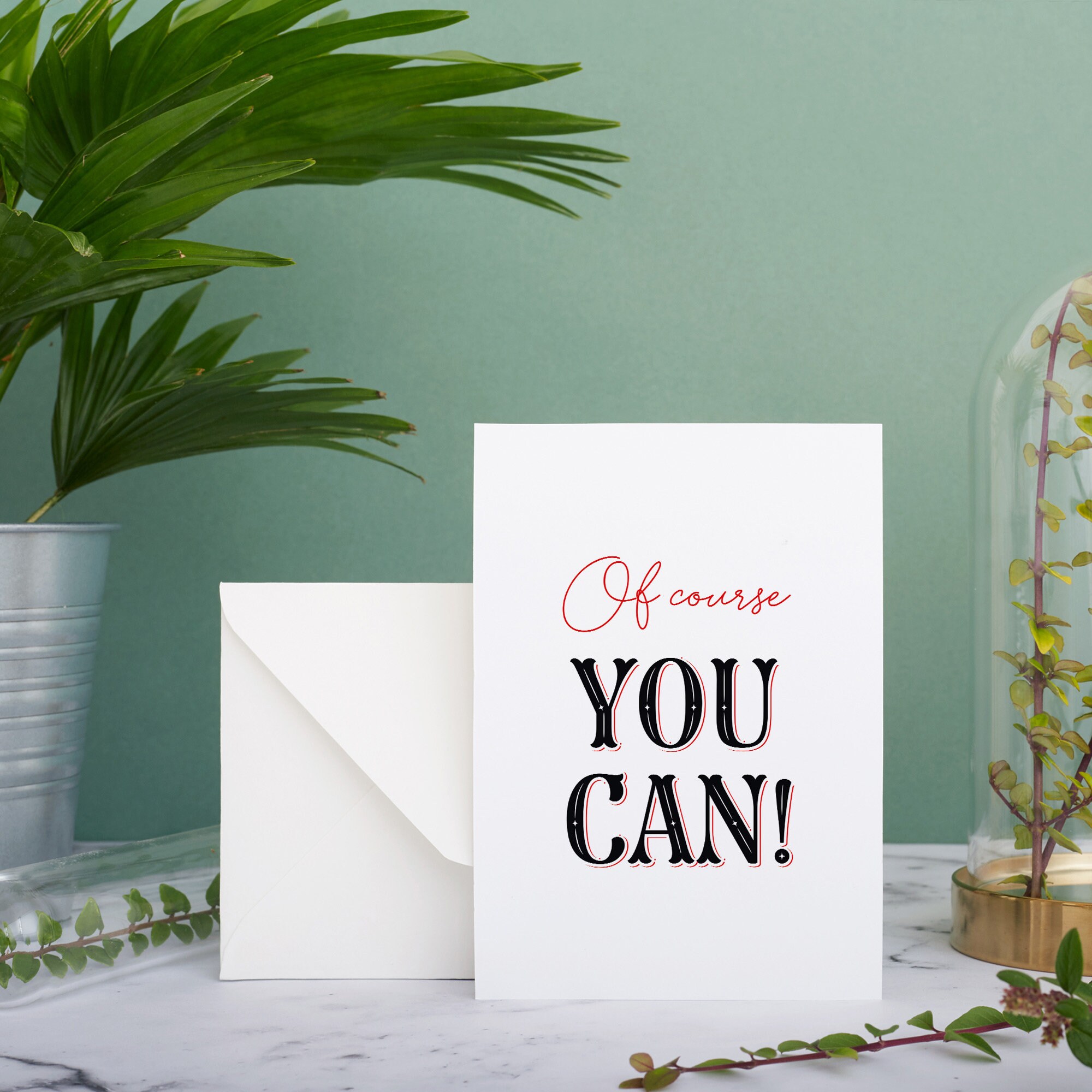 Of Course You Can // Printable Minimal Motivational Poster - Etsy