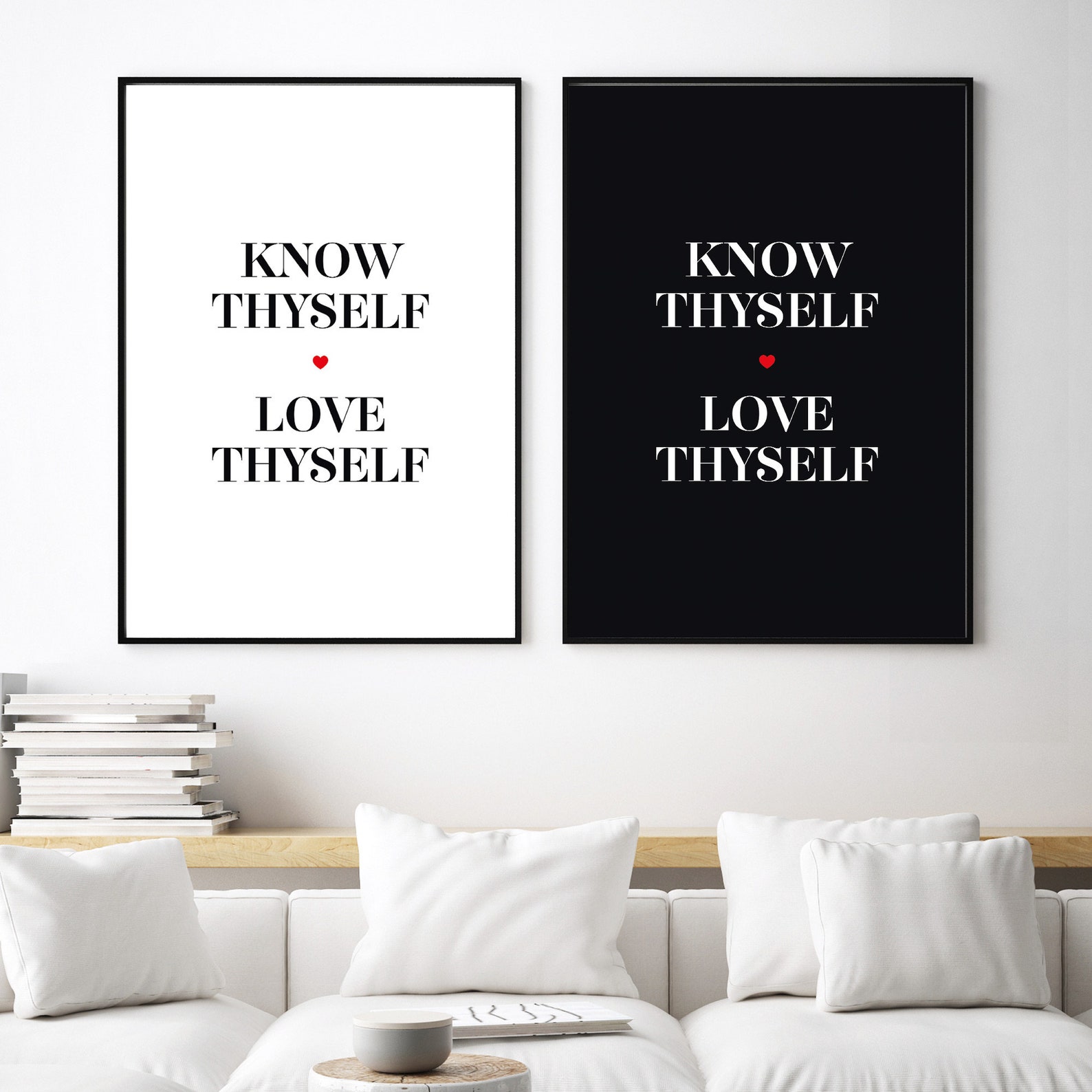 Know Thyself Love Thyself // Printable Motivational Typographic Quote ...