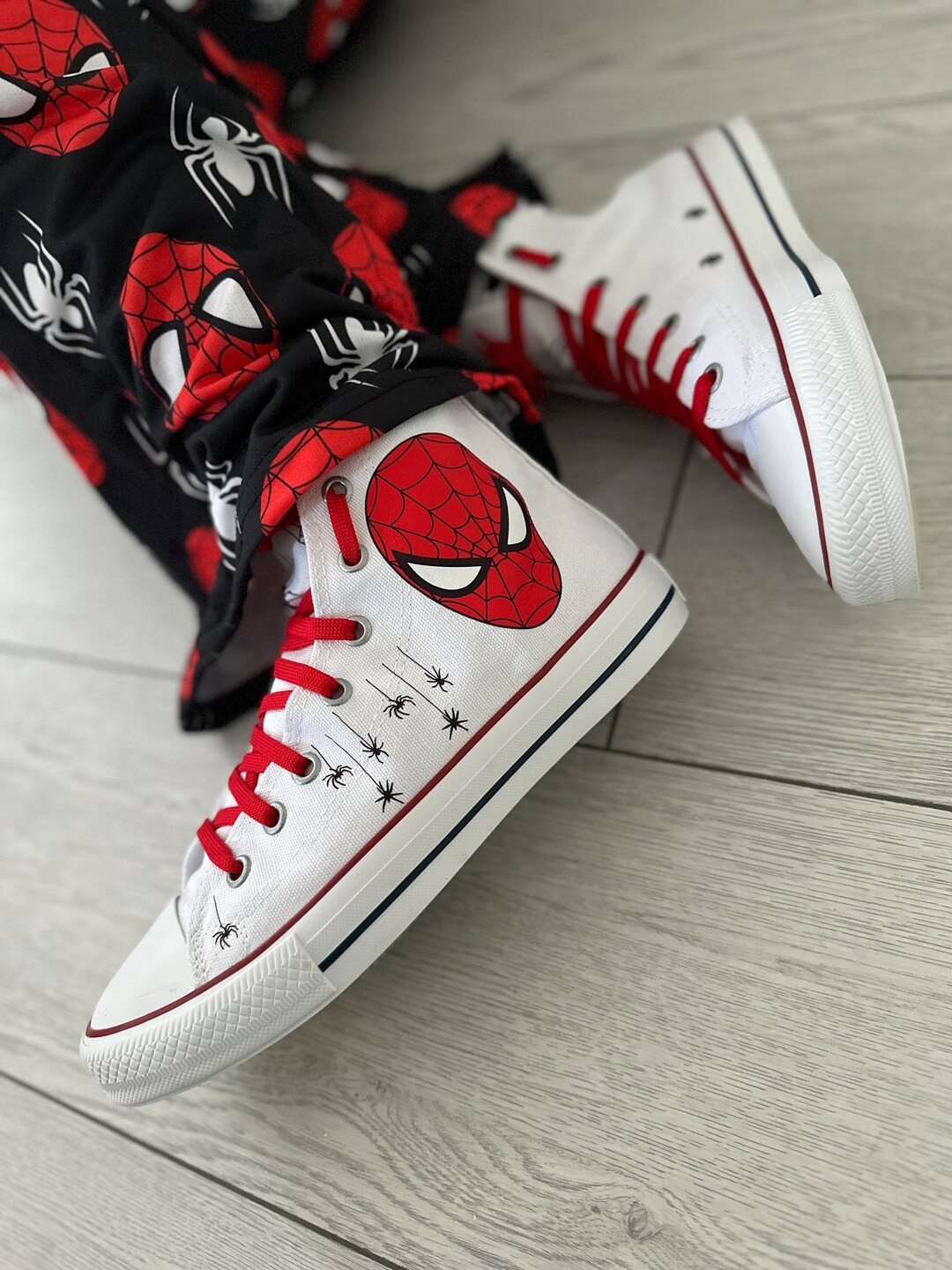 Spider Face Converse Shoes.. Kawaii Converse Shoes.. Y2k Shoes ...