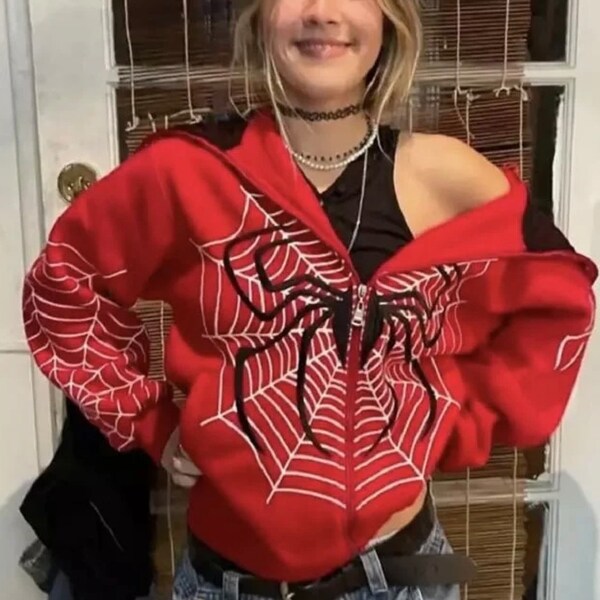 Spiderman Y2k Hoodie - Etsy