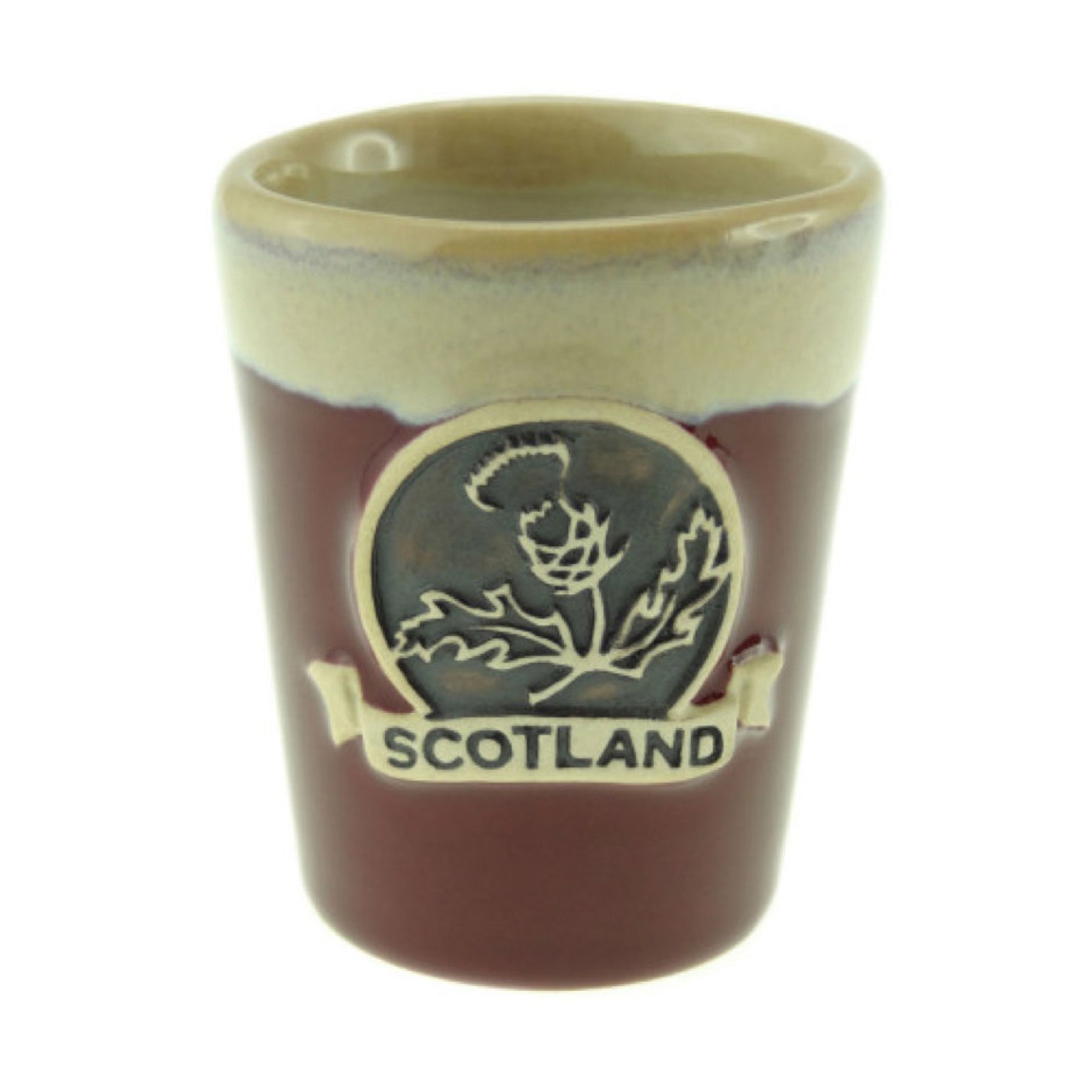 Scottish Thistle Scotland Stoneware Shot Cupdram Glass Etsy