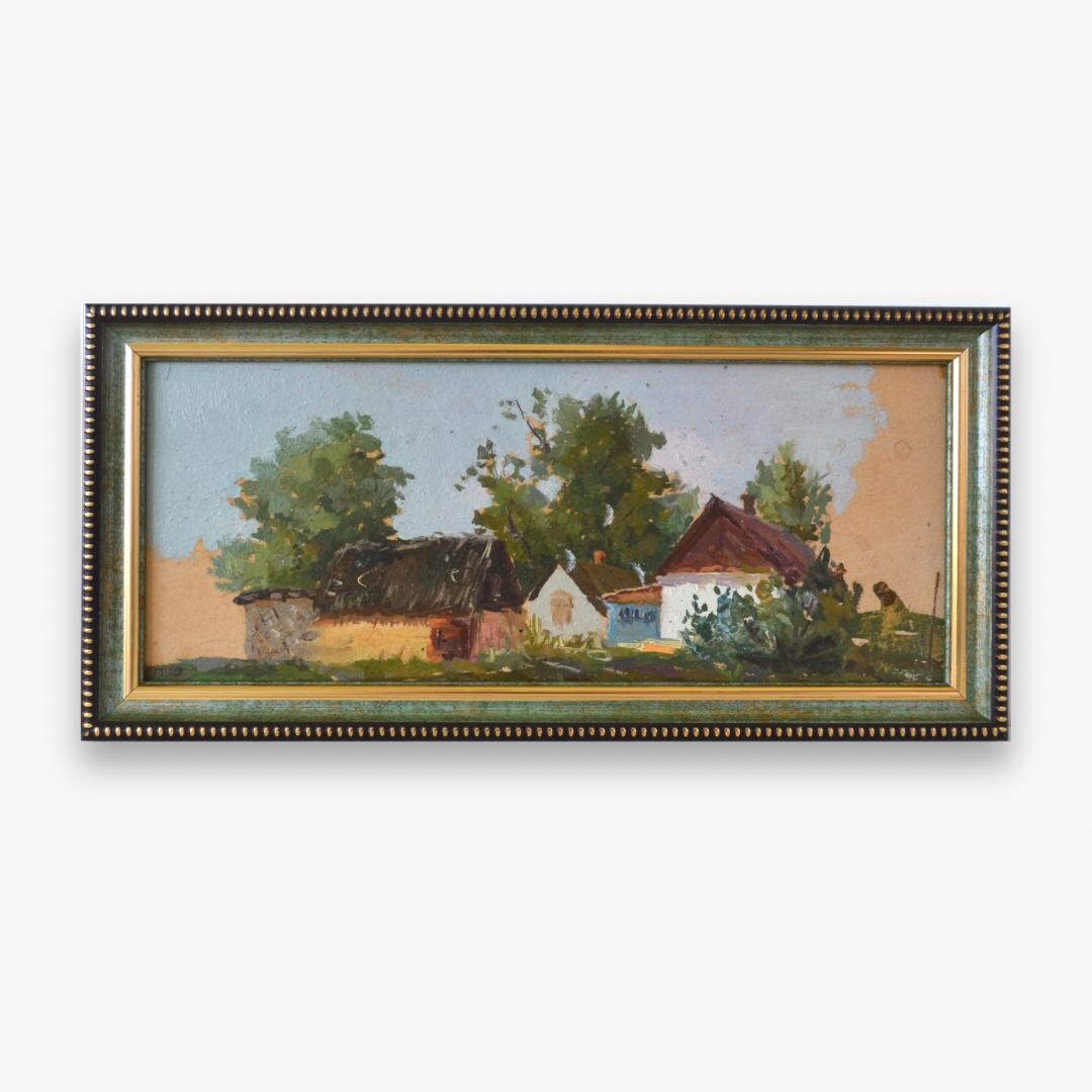 Vintage Horizontal Original Oil Painting by Ukrainian Soviet Artist Y ...
