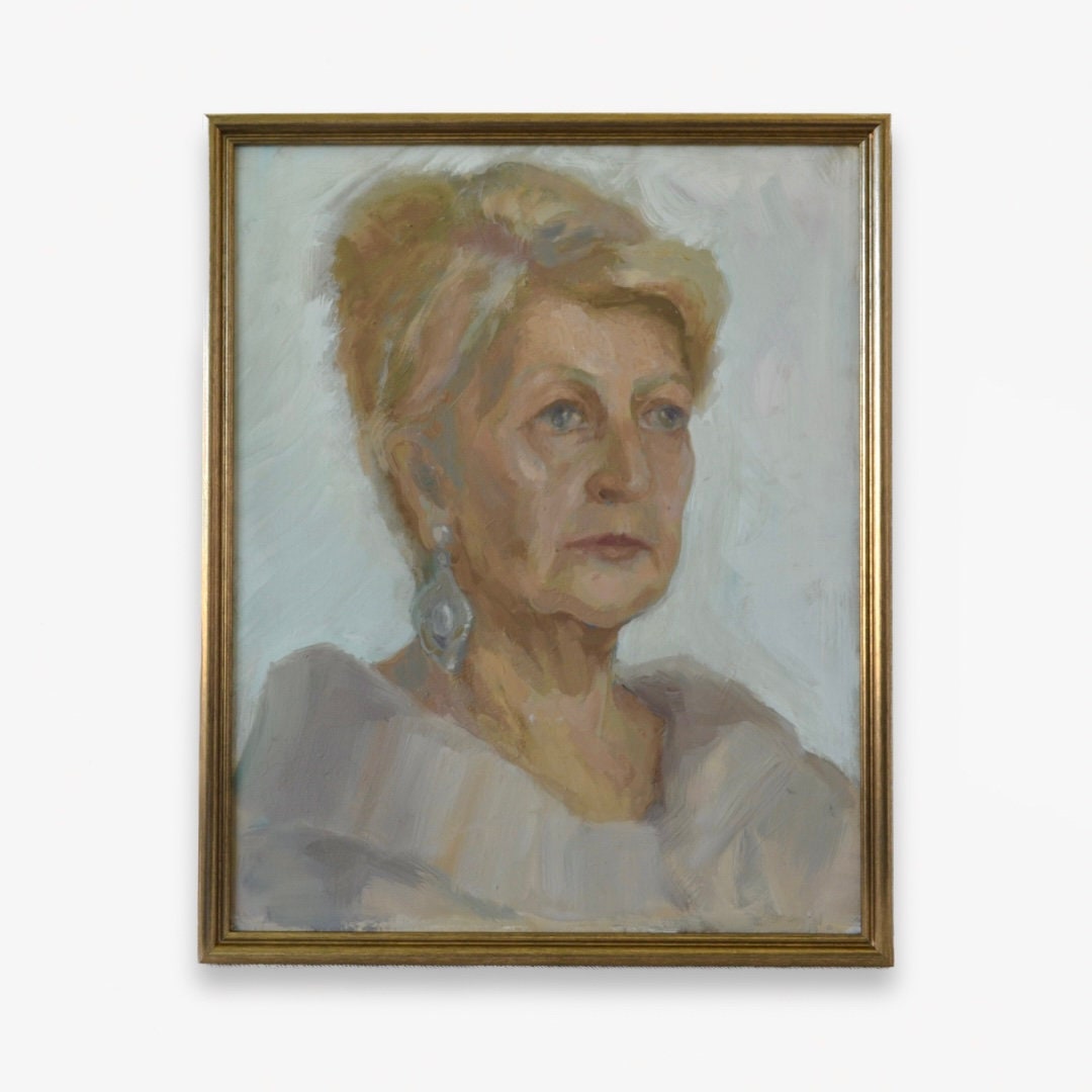 Original Large Framed Oil Painting. by Soviet Ukrainian Artist A ...