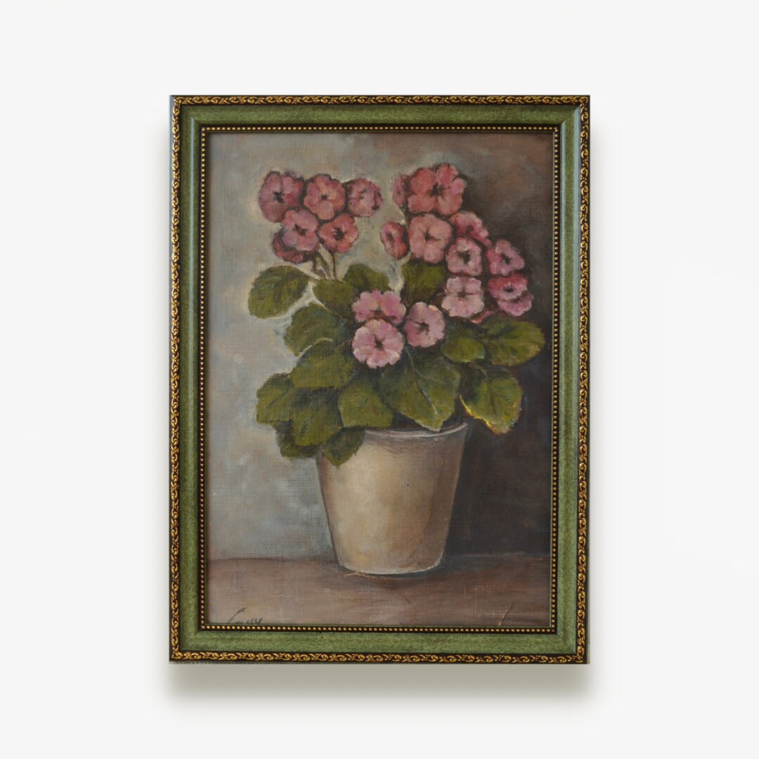 Mid Century Original Oil Painting. by European Artist Cassy. Framed ...