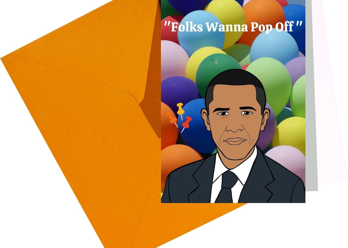 Barack Obama Birthday Card Greeting Card & Envelope Included | Etsy
