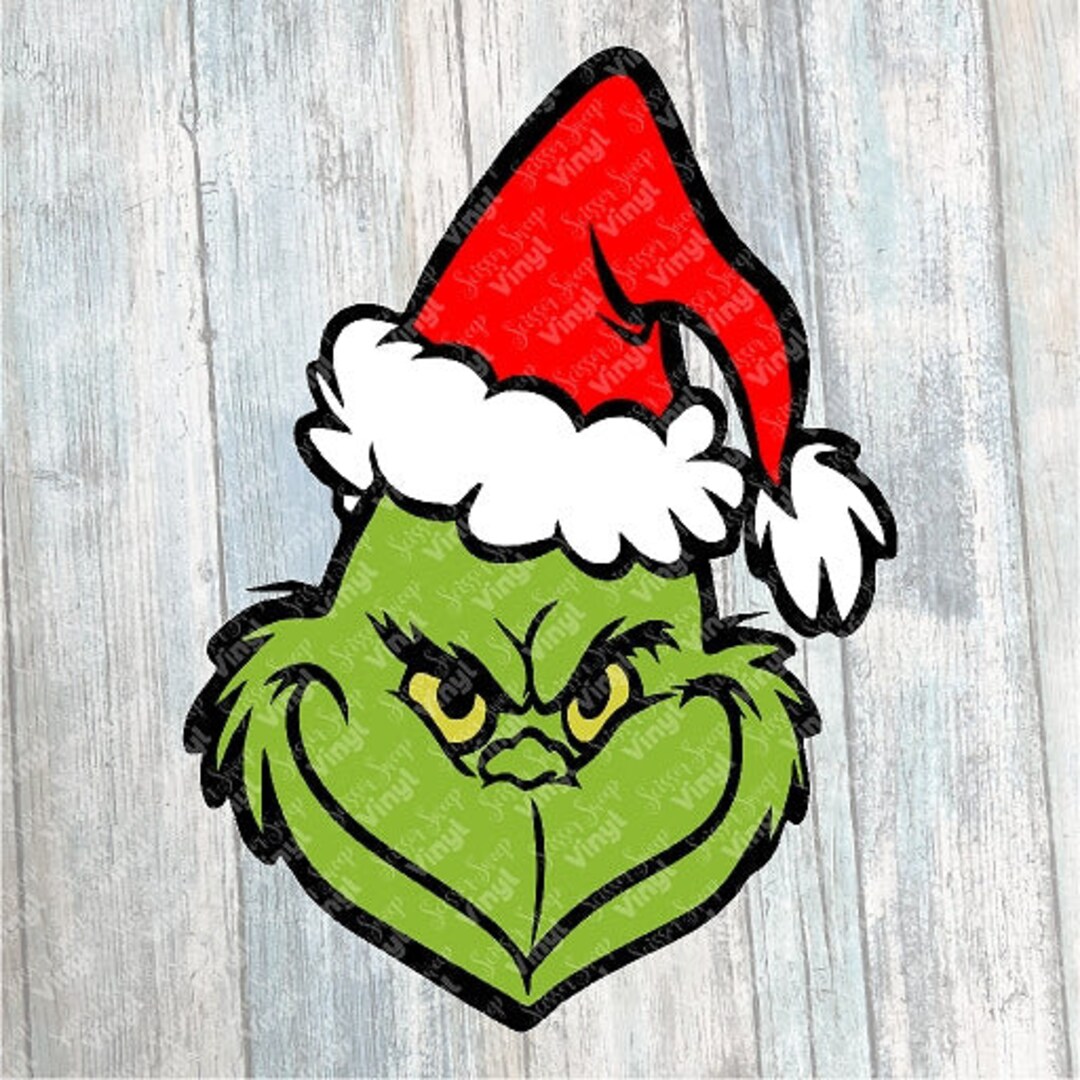 0674 Smiling Grinch Heat Transfer Ready to Press - Etsy