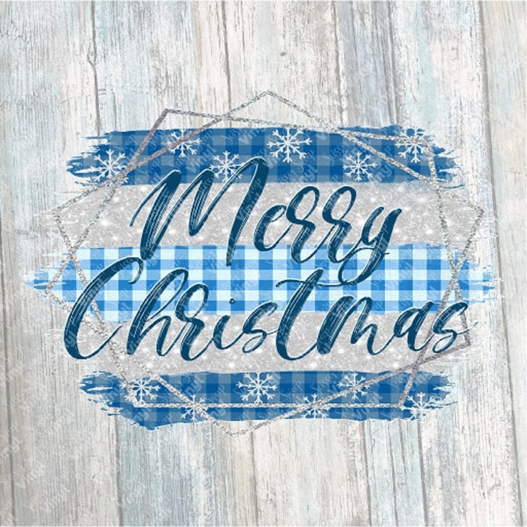0765 Blue Christmas Heat Transfer Ready to Press - Etsy