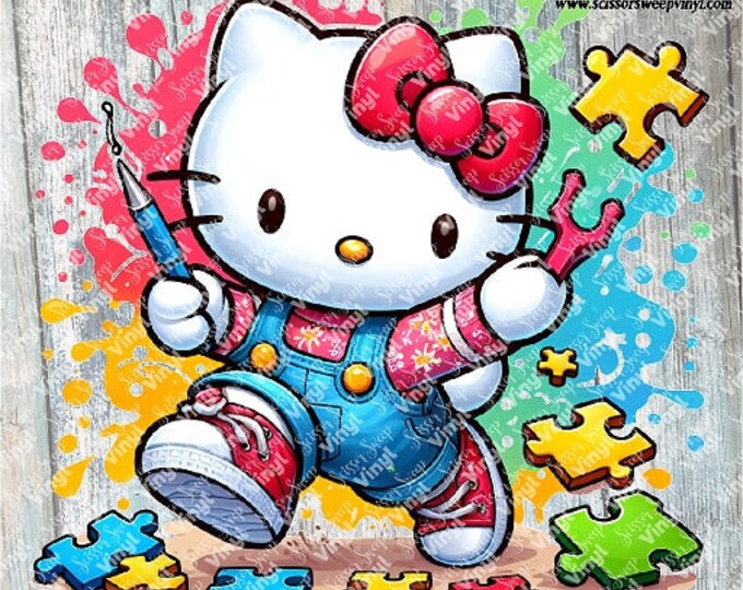 1325 Hello Kitty Heat Transfer Ready to Press Sublimation DTF Cotton ...