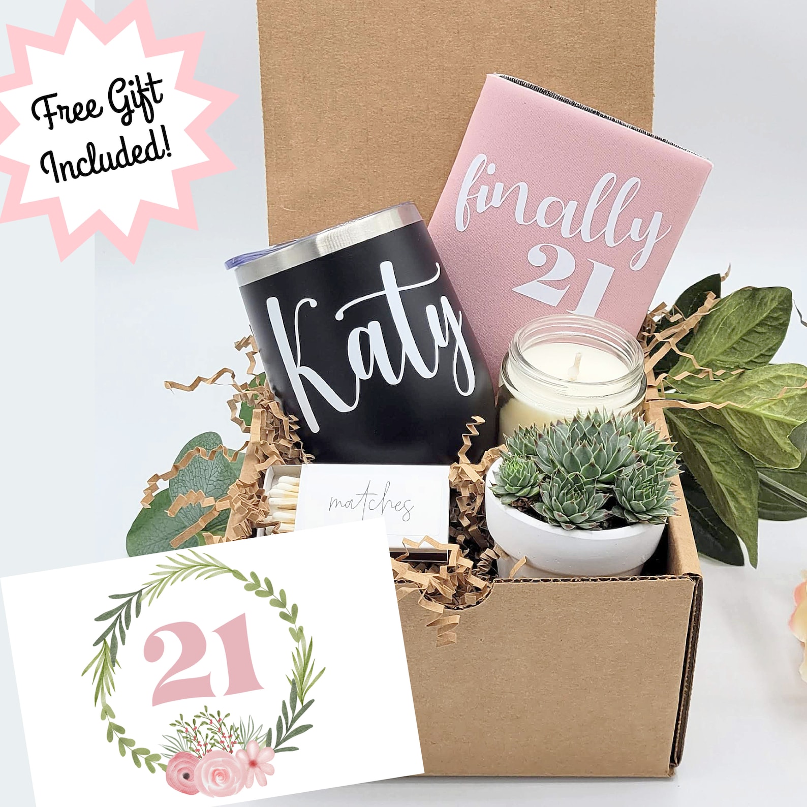 21st Birthday Gift Basket for Her 21st Birthday Tumbler - Etsy