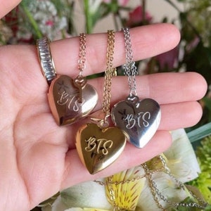 BTS Heart Locket & Key NECKLACE (gold, Silver and Rose Gold Options) - Etsy