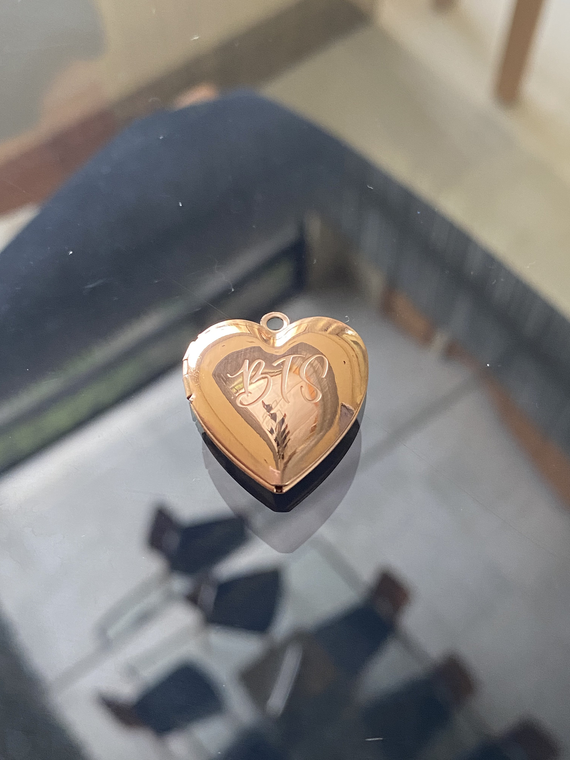 BTS Heart Locket B-grade ONLY Locket Gold Silver & Rose | Etsy
