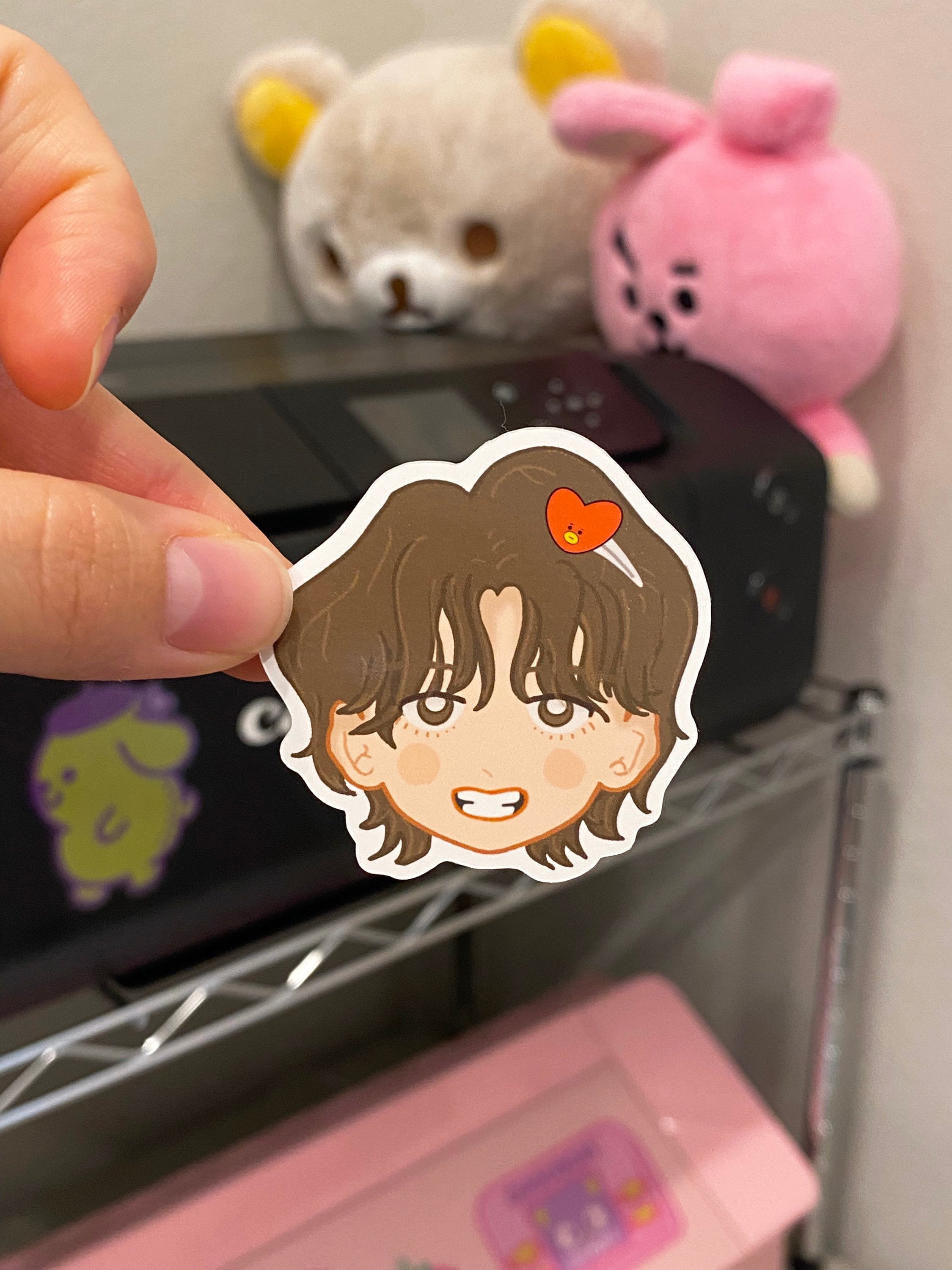 BTS Hair Clip Stickers OT7, Kim Namjoon RM, Kim Seokjin, Rj, Koya ...