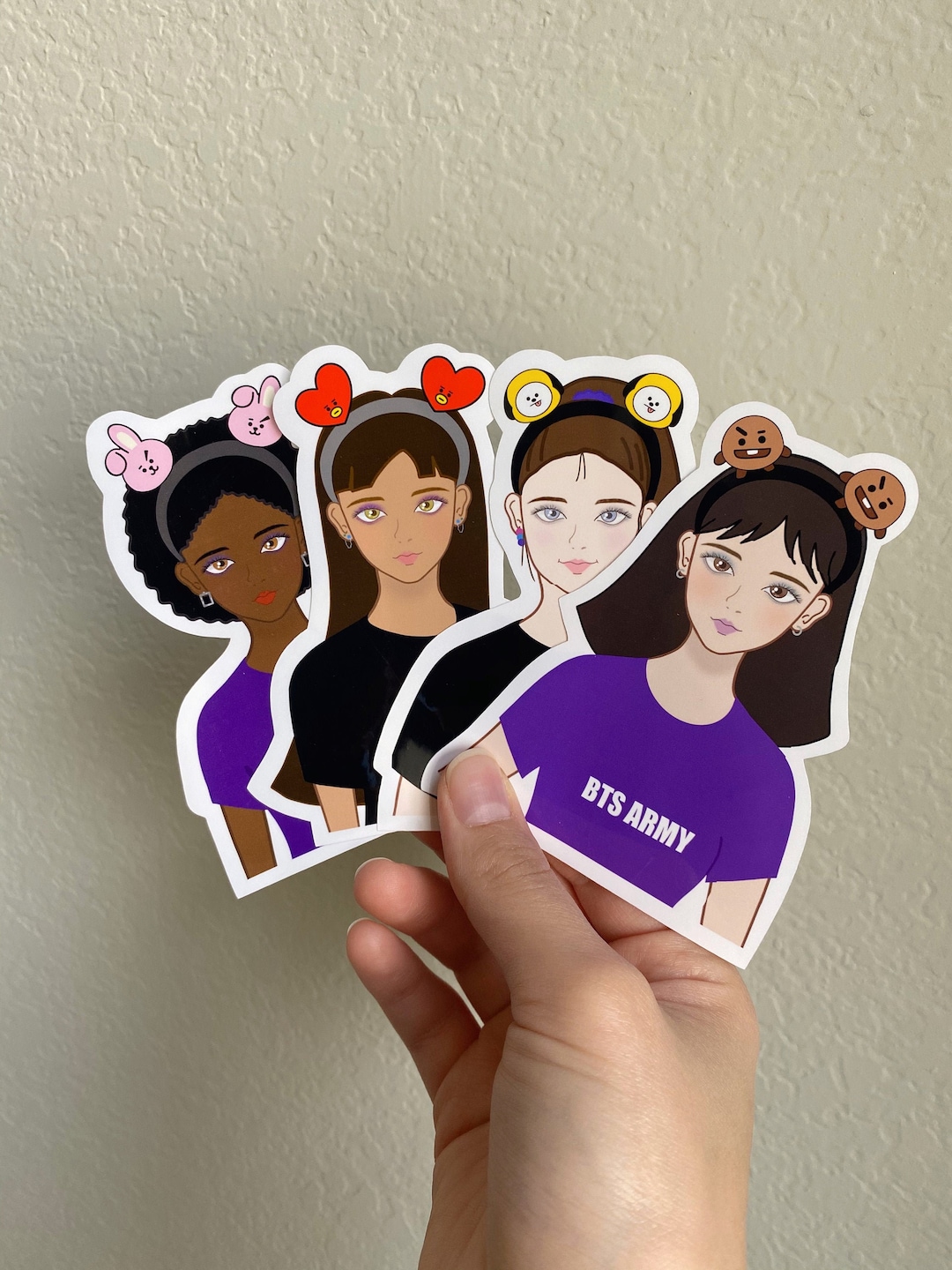 Personalized BTS Army Girl Sticker - Etsy