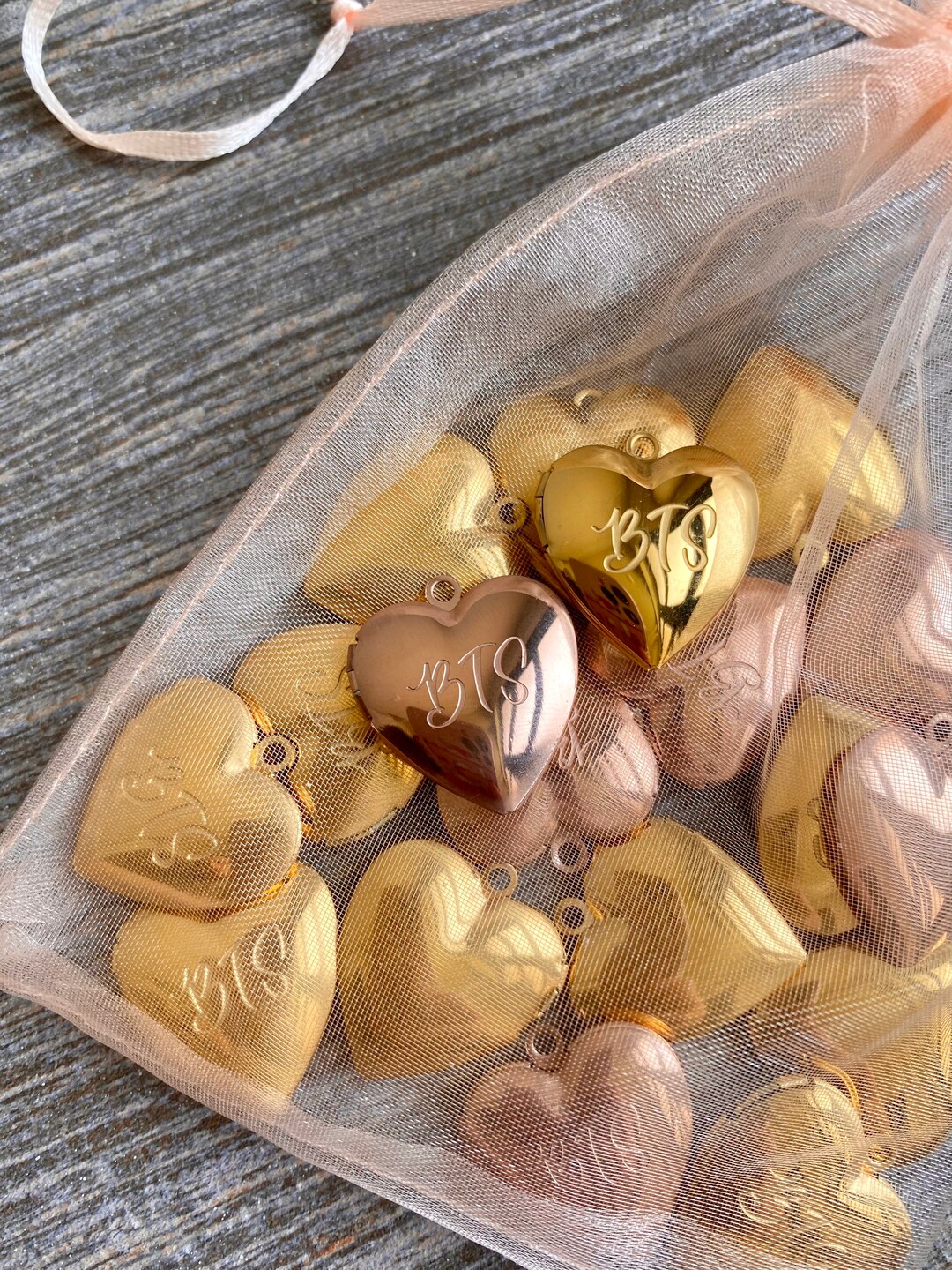BTS Heart Locket B-grade (ONLY Locket) Gold, Silver & Rose Gold Options ...