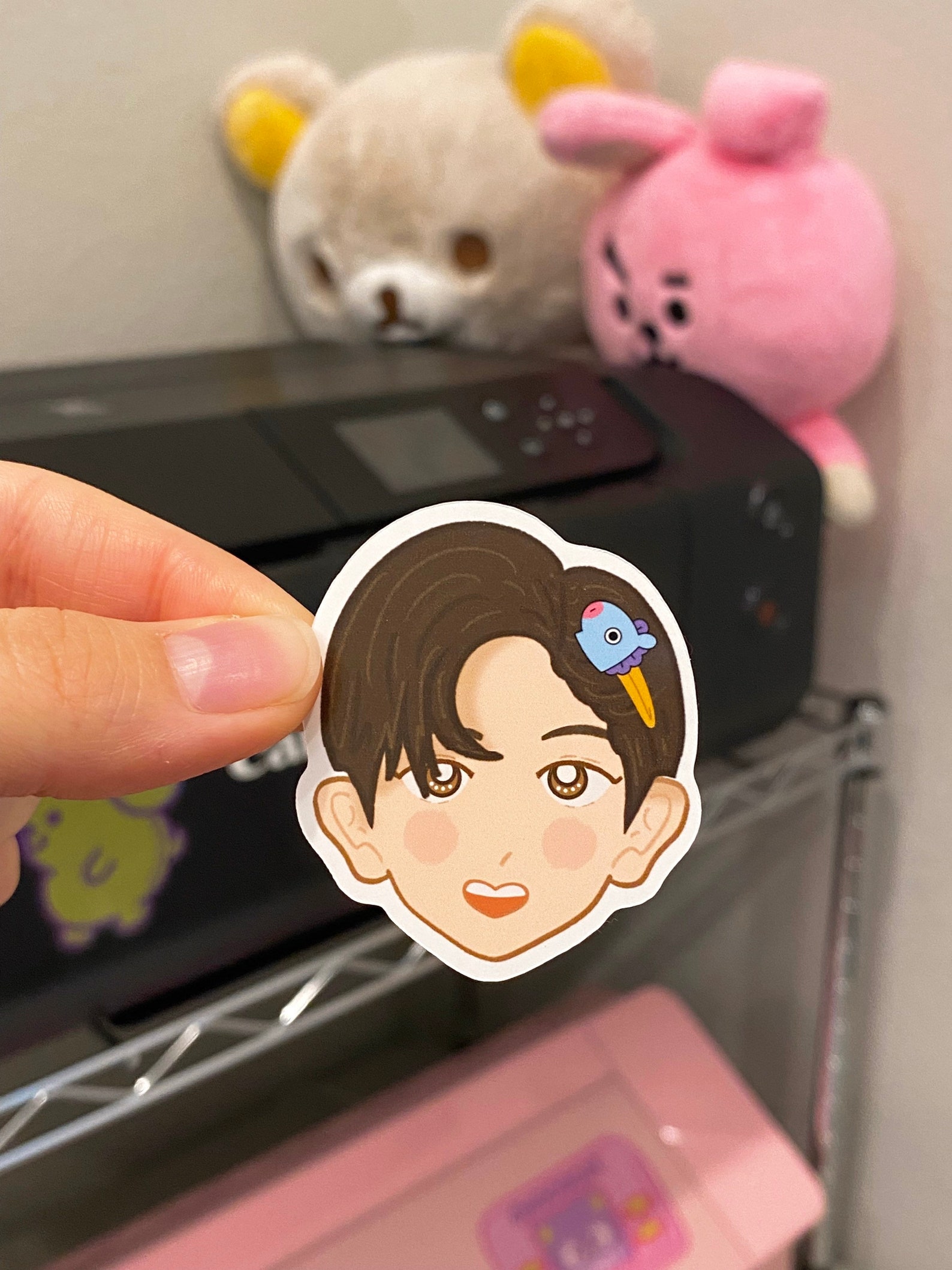 BTS Hair Clip Stickers OT7, Kim Namjoon RM, Kim Seokjin, Rj, Koya ...
