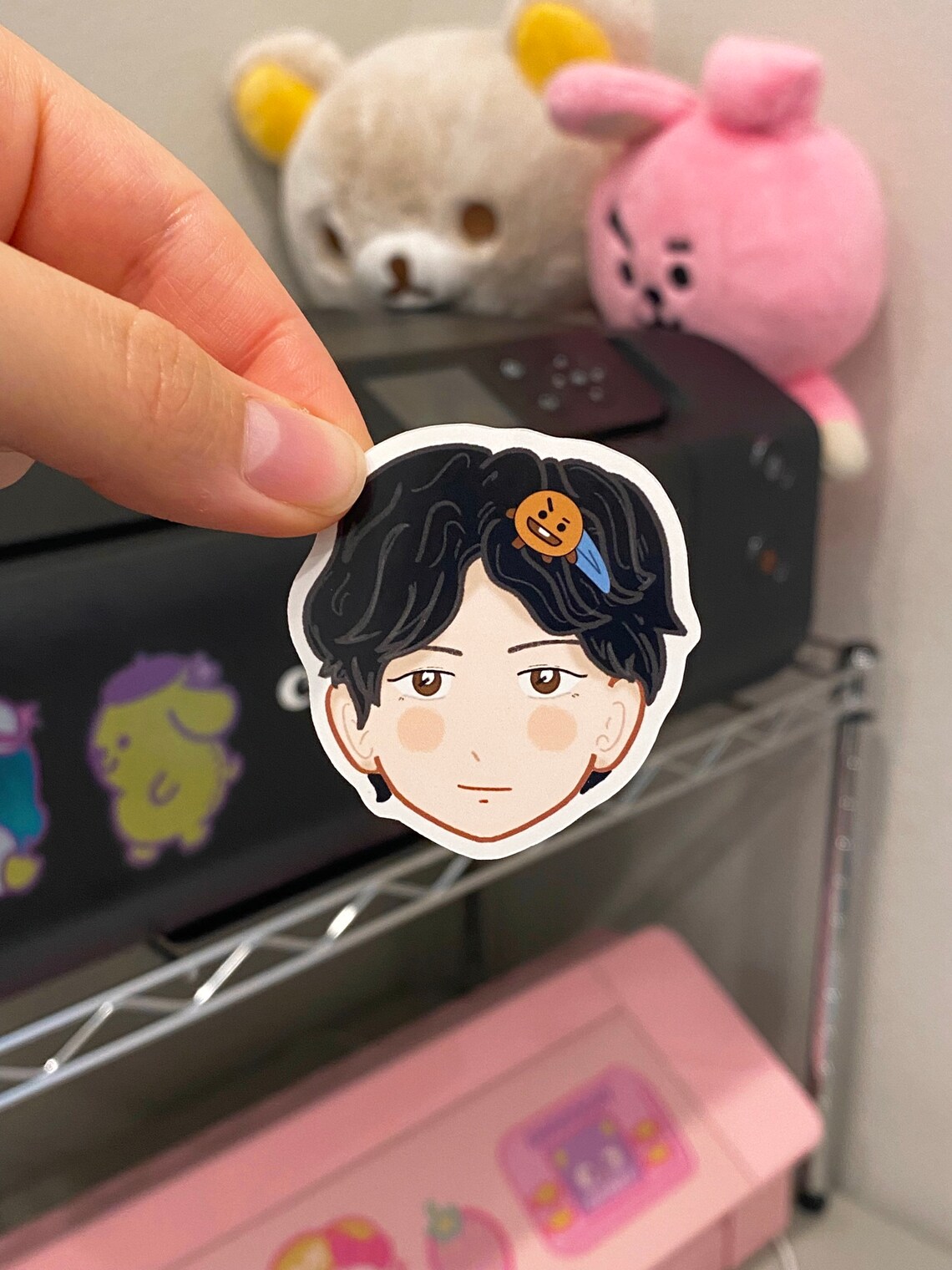 BTS Hair Clip Stickers OT7, Kim Namjoon RM, Kim Seokjin, Rj, Koya ...