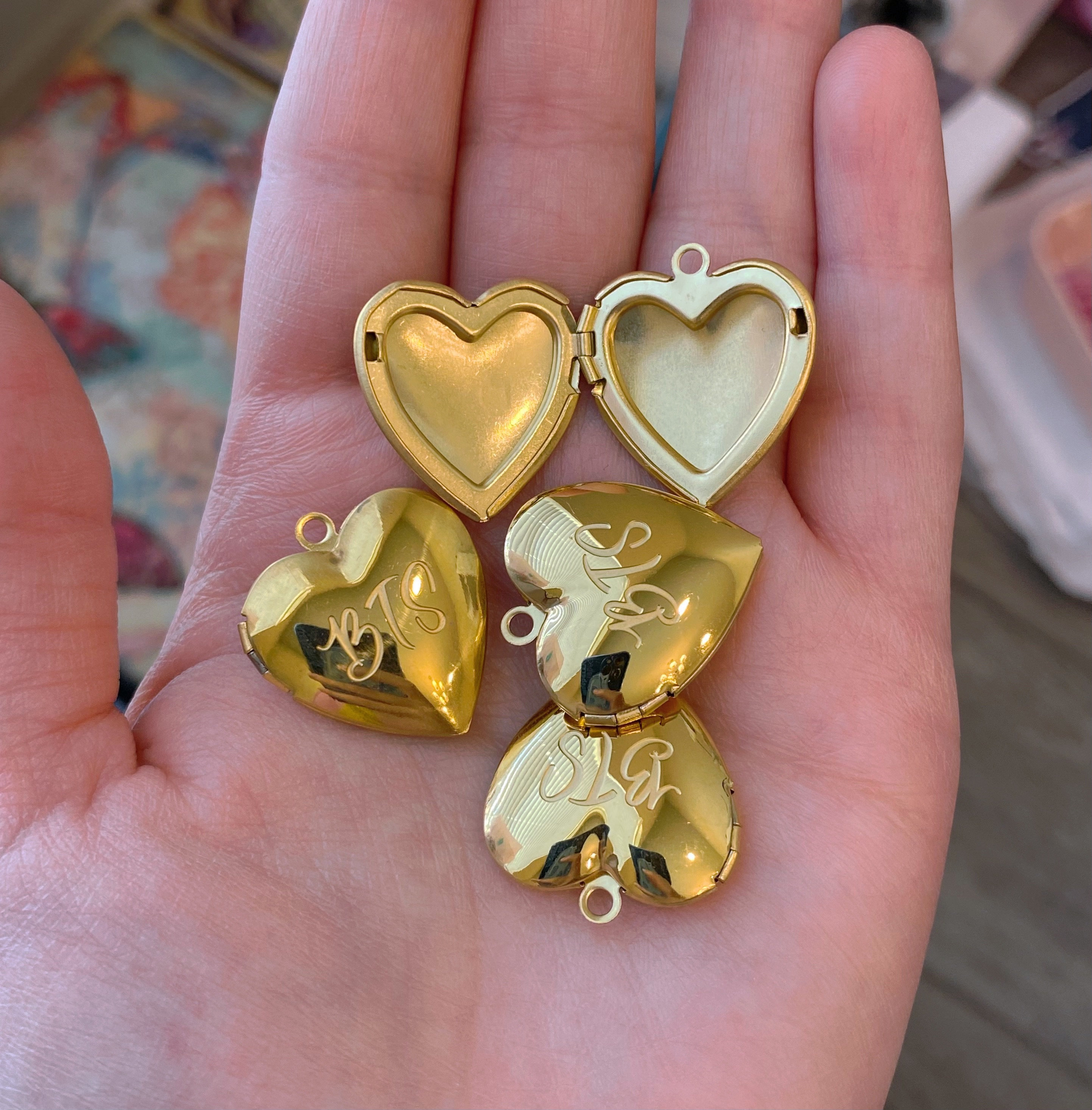 BTS Heart Locket B-grade ONLY Locket Gold Silver & Rose - Etsy