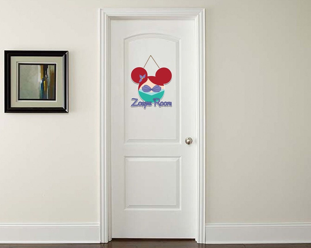 Personalized Ariel Little Mermaid Door Sign for Bedroom, Playroom ...