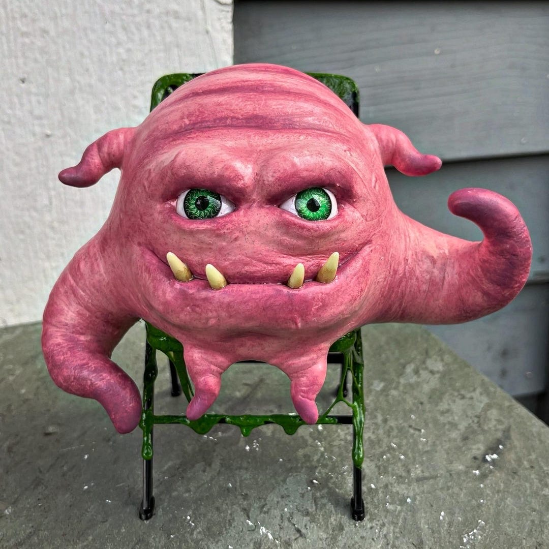 Brain Creature, Foam Clay Sculpture, Weird, Eyeballs, Oddities ...