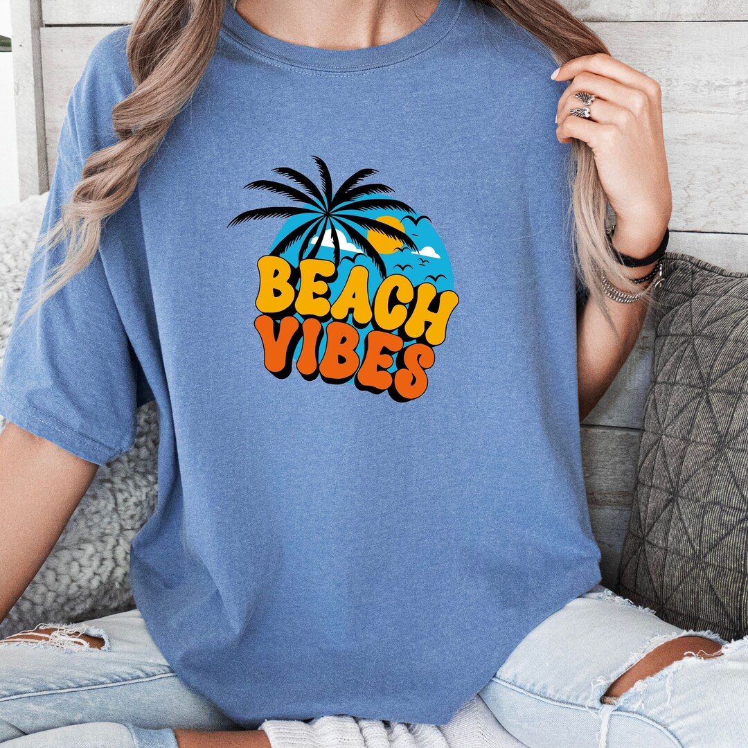 Comfort Color Modern Graphic Tee, Palm Beach Summer Tee, Beach Vibes ...