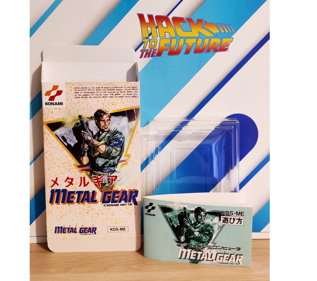 Metal Gear Solid FC Famicom Box Manual and Tray Famicom Box and Tray ...