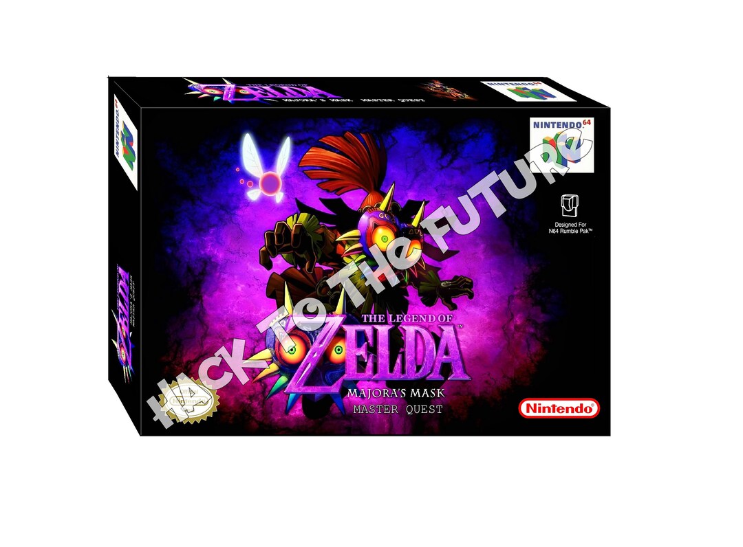 N64 Box and Tray - Zelda Majora's Mask Master Quest Gamer Gift for Men ...