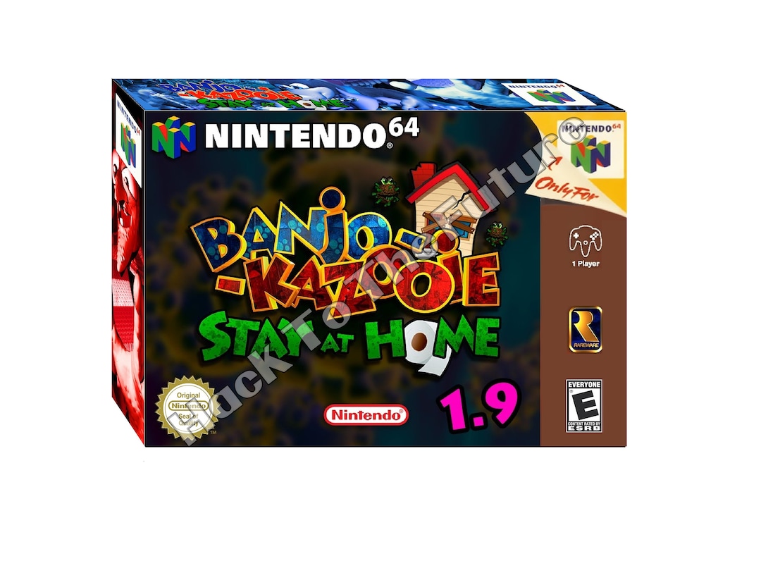 Banjo Kazooie Stay at Home N64 Box and Tray - Gamer Gift for Men ...