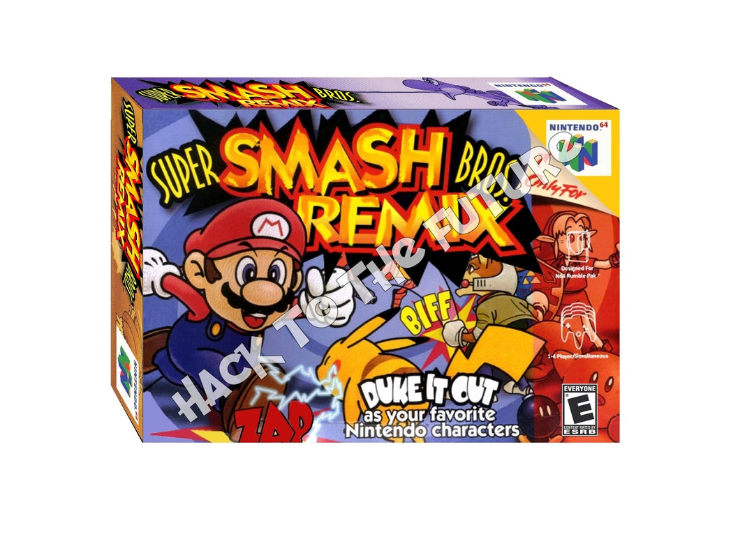 N64 Game Box: Super Smash Bros Remix - Gamer Gift - Etsy