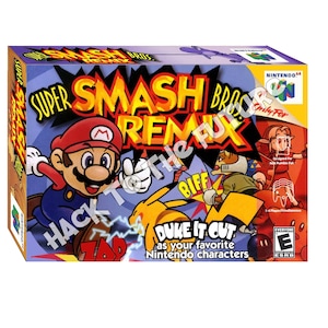 N64 Game Box: Super Smash Bros Remix - Gamer Gift - Etsy