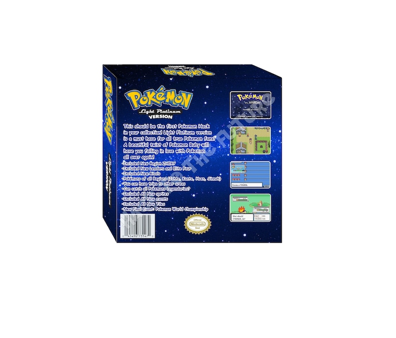 GBA Custom Box and Tray - Pokémon Light Platinum Gamer Gift for Men ...