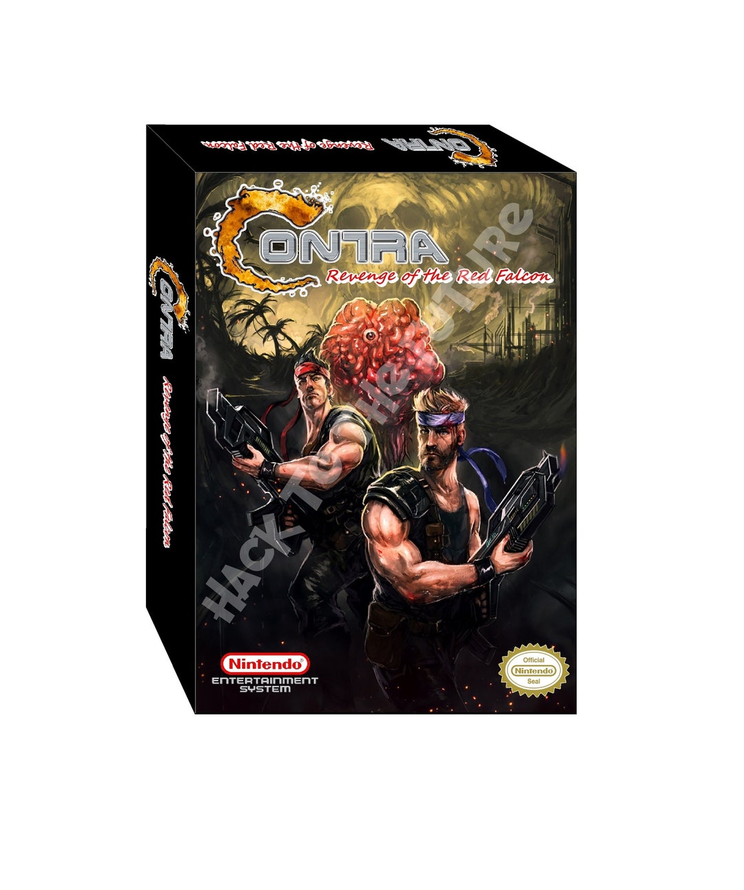 NES Custom Box and Dust Sleeve - Contra Revenge of the Red Falcon Gamer ...