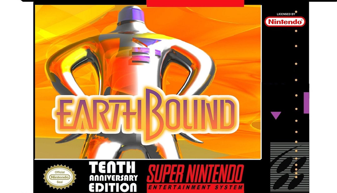 SNES Box and Tray - Earthbound 10th Anniversary Edition Gamer Gift for ...