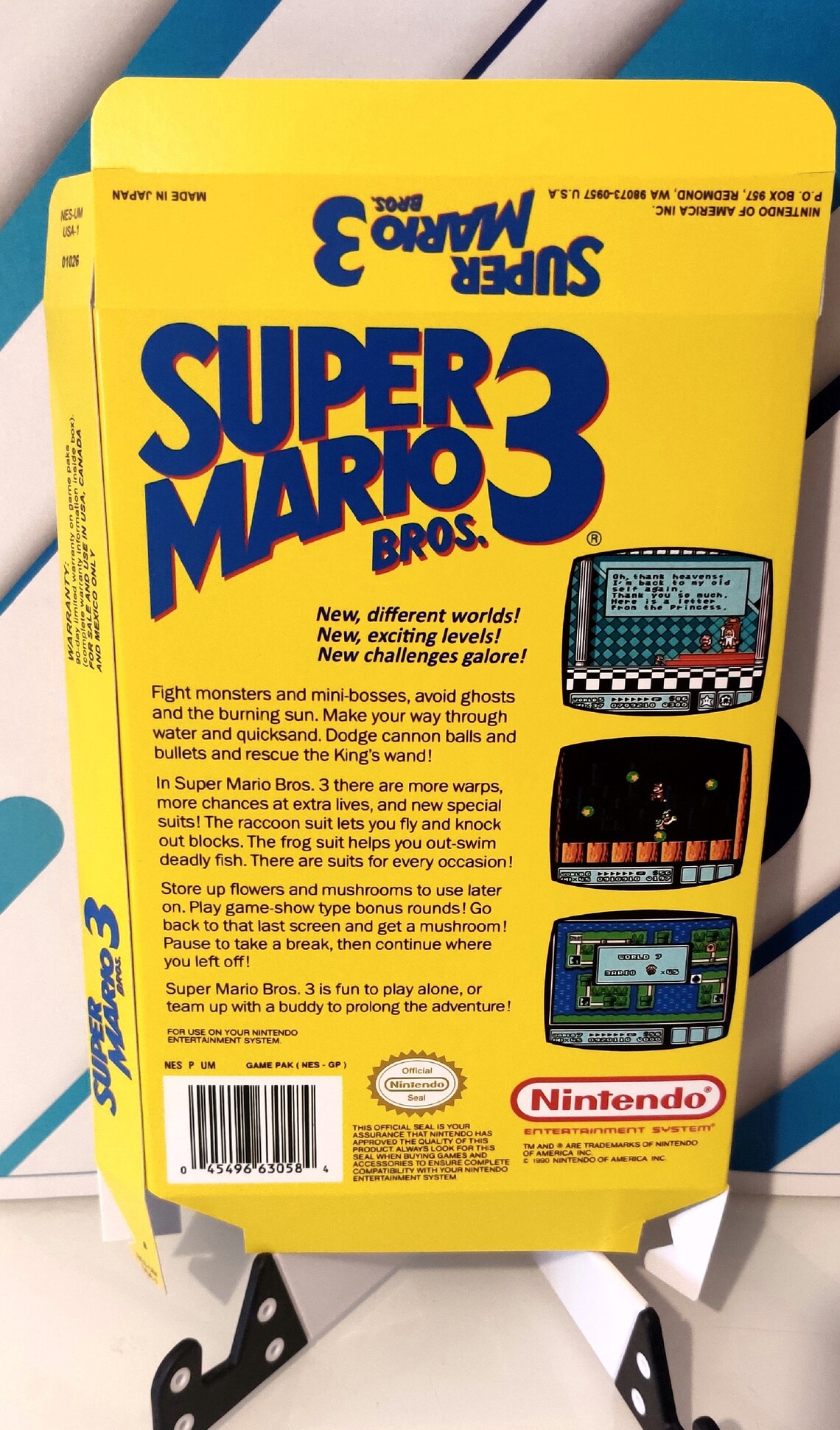 Super Mario Bros 3 NES Box Manual Dust Sleeve SMB3 - Etsy