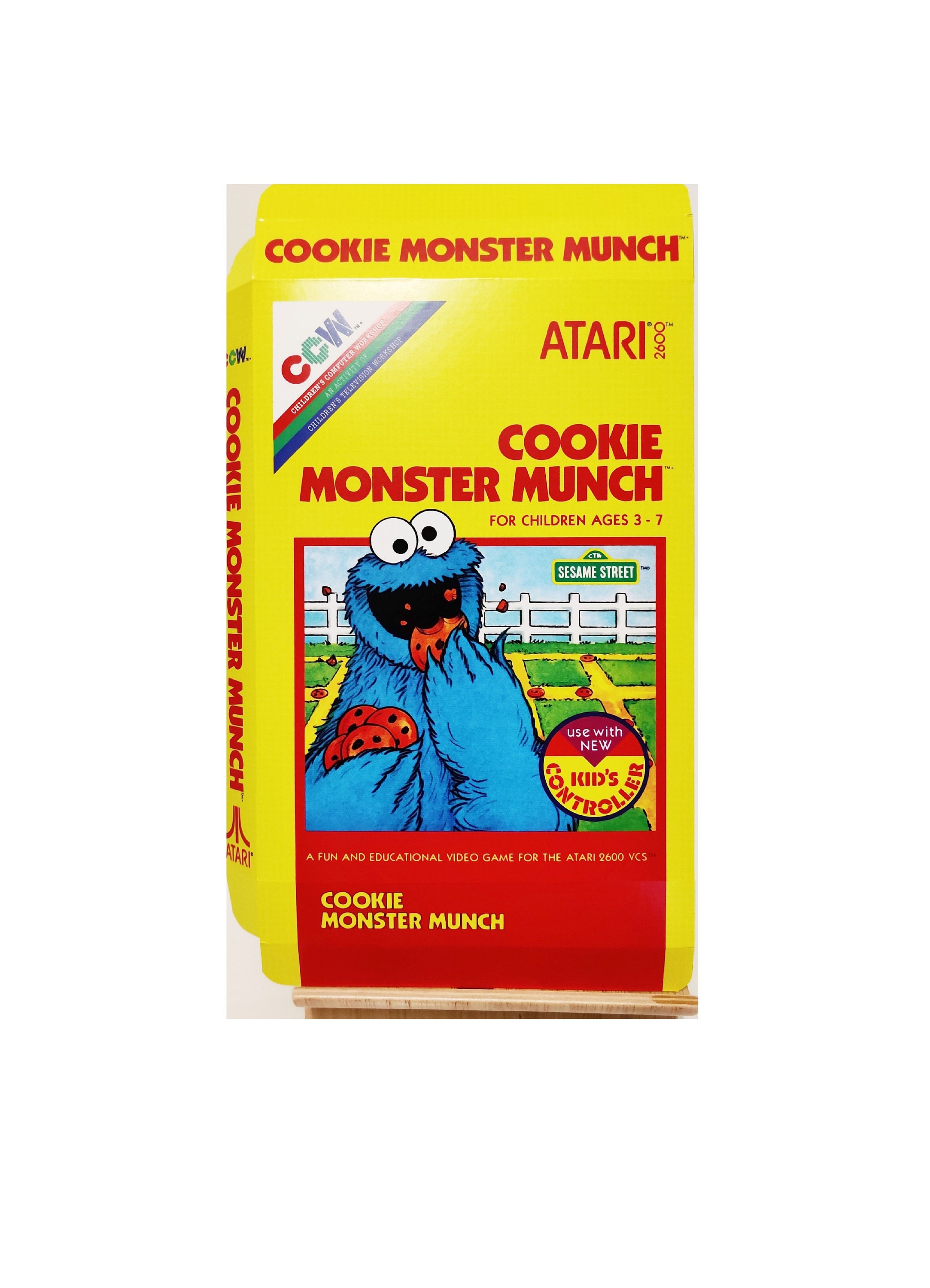 Sesame Street Cookie Monster Munch Atari 2600 Custom Box - Etsy