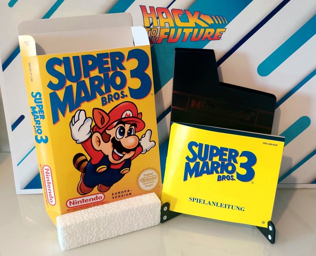 Super Mario Bros 3 PAL NES Box Manual Dust Sleeve German Spielanleitung ...