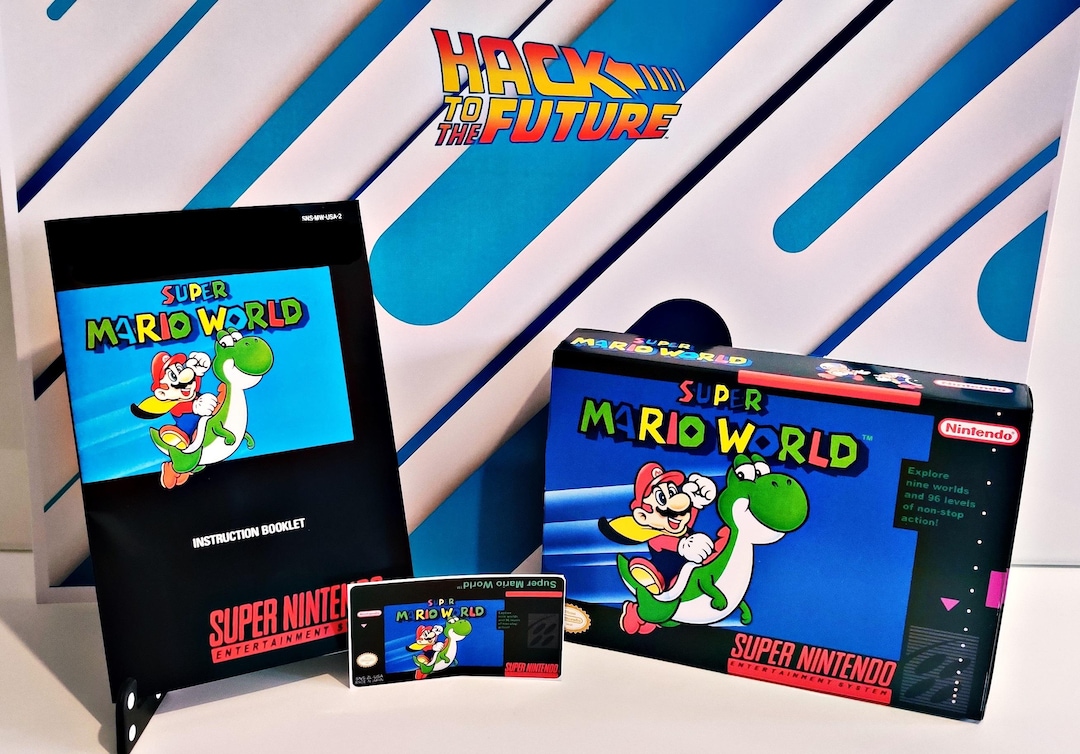 Super Mario World Box Tray Manual SNES Box SNES Manual USA - Etsy