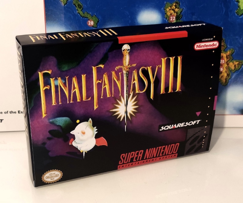 Final Fantasy 3 SNES Box, Manual & Map - USA Edition - Etsy