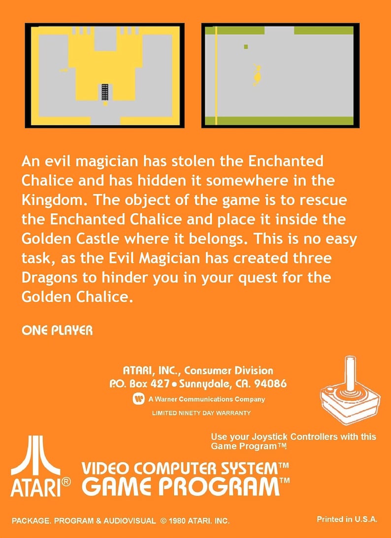 Adventure Atari 2600 Custom Box - Etsy