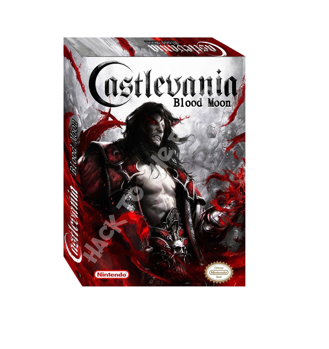 NES Custom Box and Dust Sleeve - Castlevania Blood Moon Gamer Gift for ...