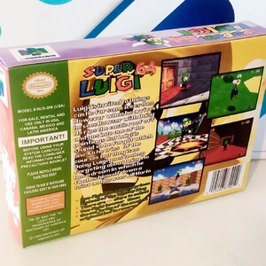 Super Luigi 64 N64 Box and Tray Custom - Etsy