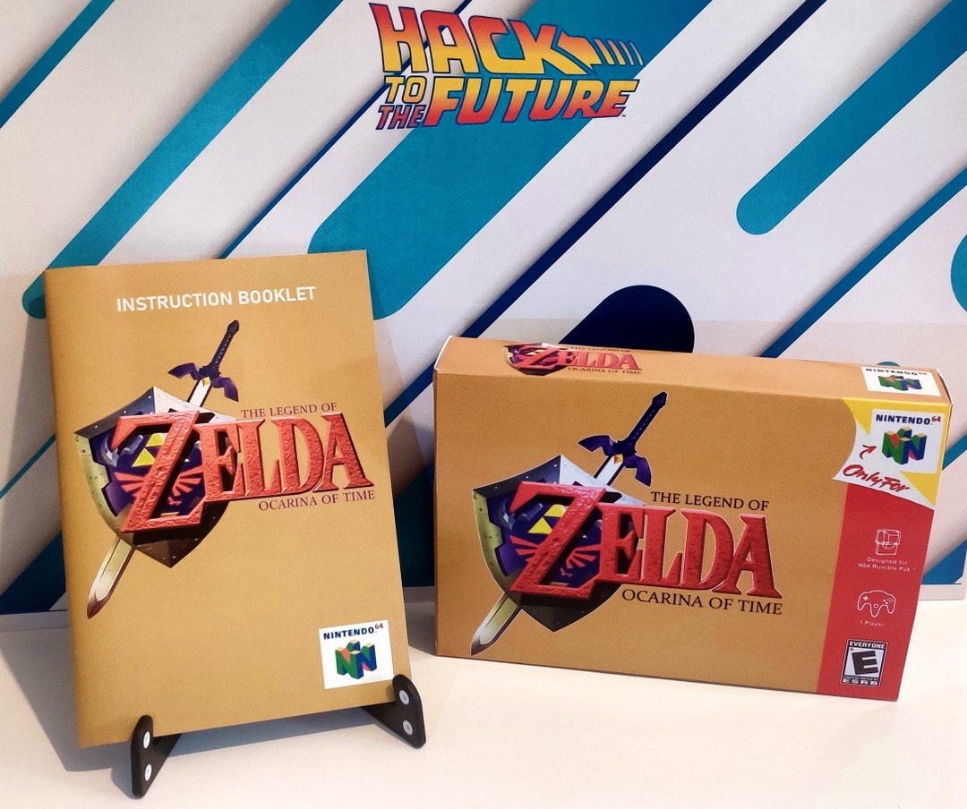 Legend of Zelda Ocarina of Time Box Zelda Ocarina Day Manual N64 Box ...