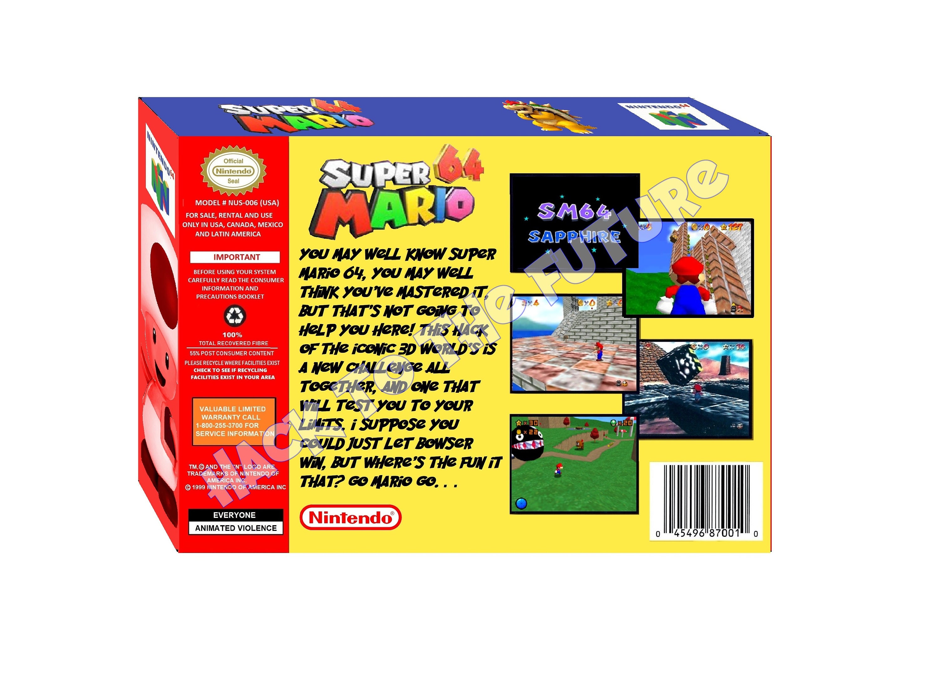 Super Mario 64 Sapphire N64 Box and Tray - Gamer Gift - Etsy