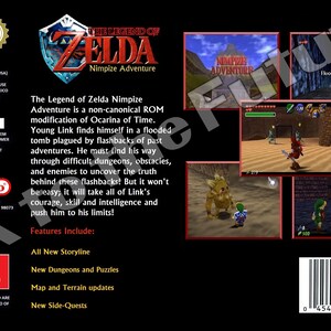 N64 Box and Tray - the Legend of Zelda Nimpize Adventure Gamer Gift for ...
