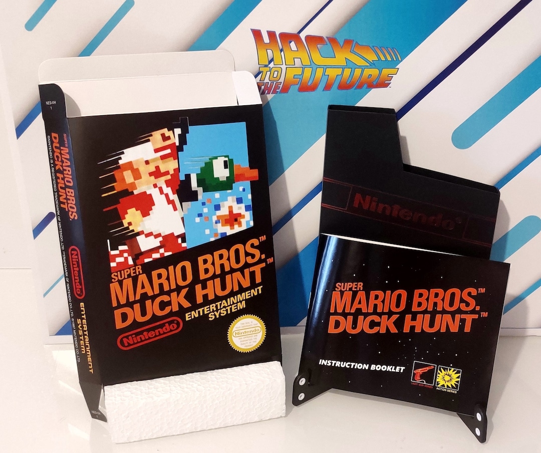 Super Mario Bros Duck Hunt NES Box Manual Dust Sleeve - Etsy
