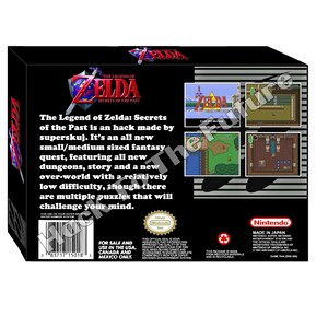 SNES Box and Tray the Legend of Zelda Secrets of the Past Gamer Gift ...